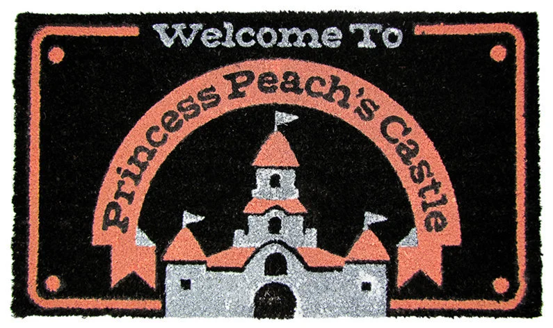 Door Mat: Super Mario - Welcome to Peach's Castle – Video Game Trader LLC
