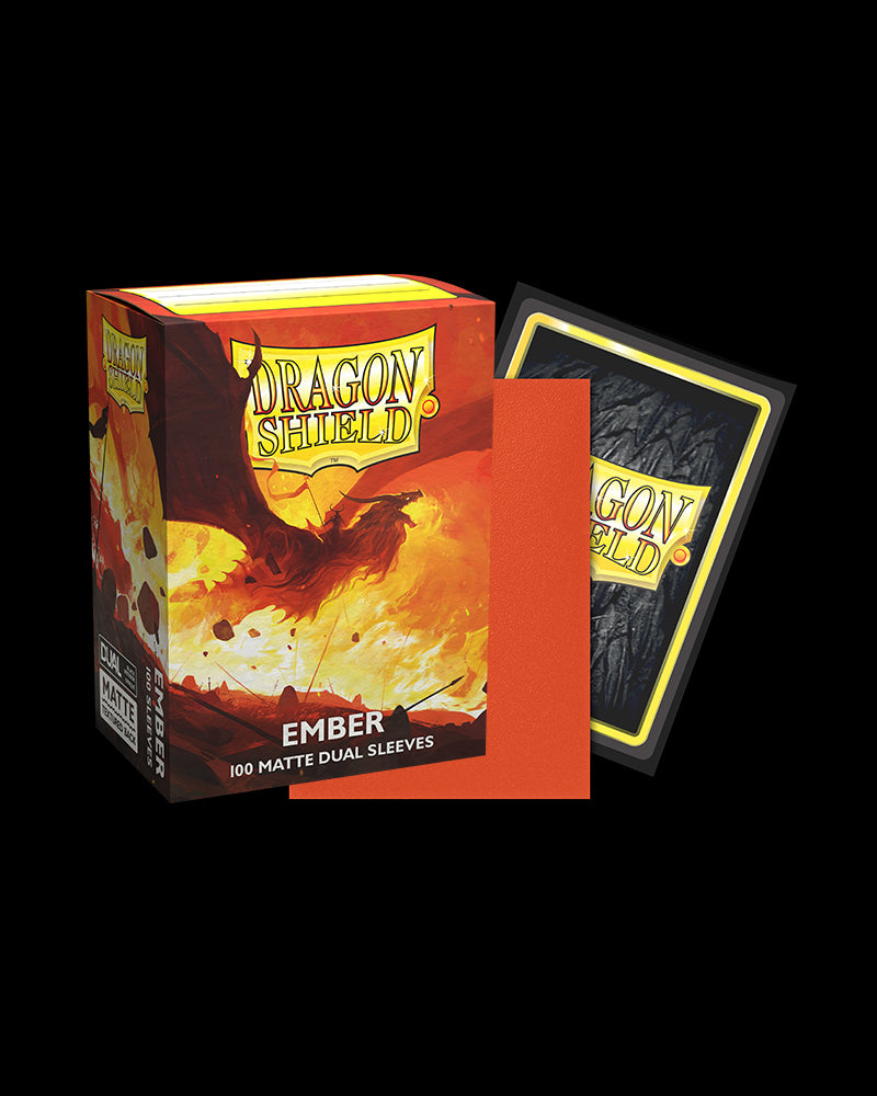 Dragon Shield - 100 Standard Size Card Sleeves - Dual Matte Ember ...