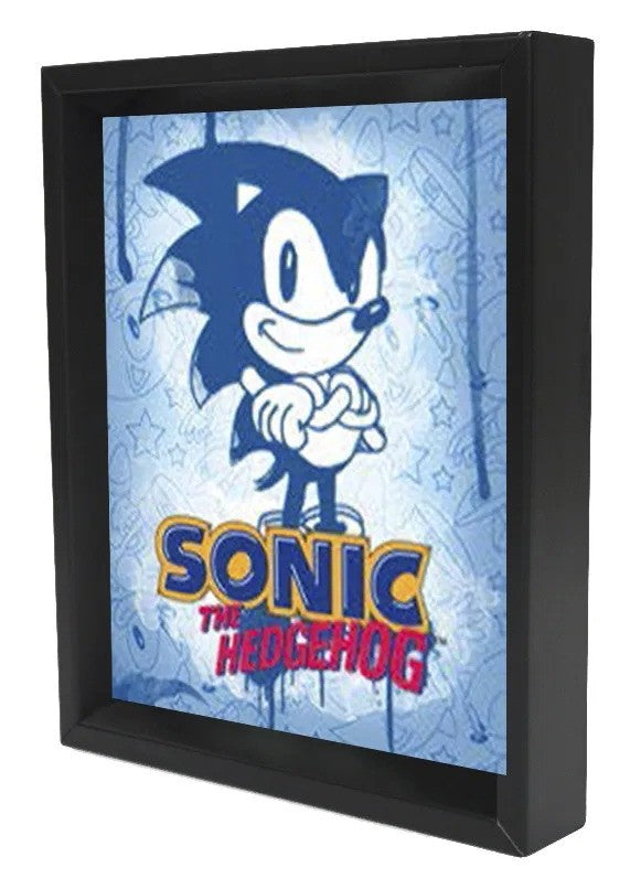 Sonic the Hedgehog - Sonic Spray Paint Blue | 8"x10" Lenticular Shadow ...