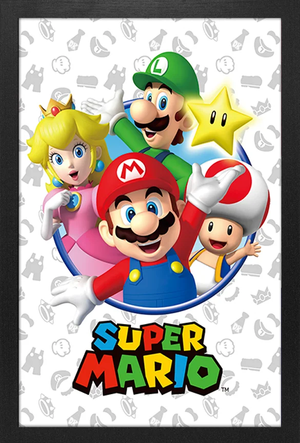 Super Mario - Character Greeting (11"x17" Gel-Coat) – Video Game Trader LLC